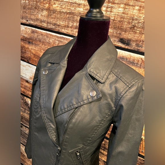 LOFT | Jackets & Coats | Loft Coated Cotton Moto Jacket | Poshmark